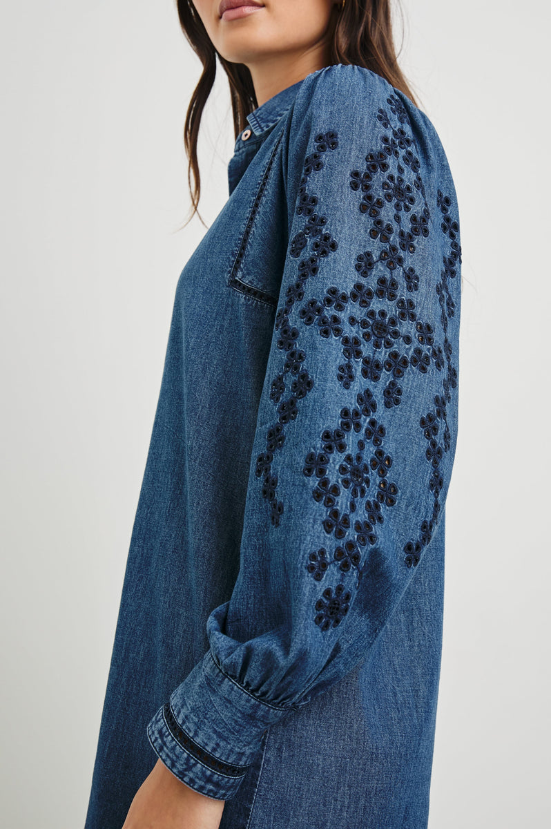 FERNANDA DRESS - DARK VINTAGE WASH – Rails UK