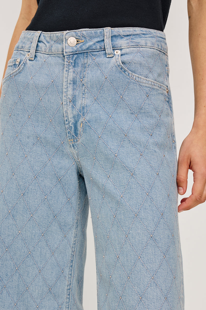GETTY CROP WIDE LEG - QUILTED STUD – Rails UK