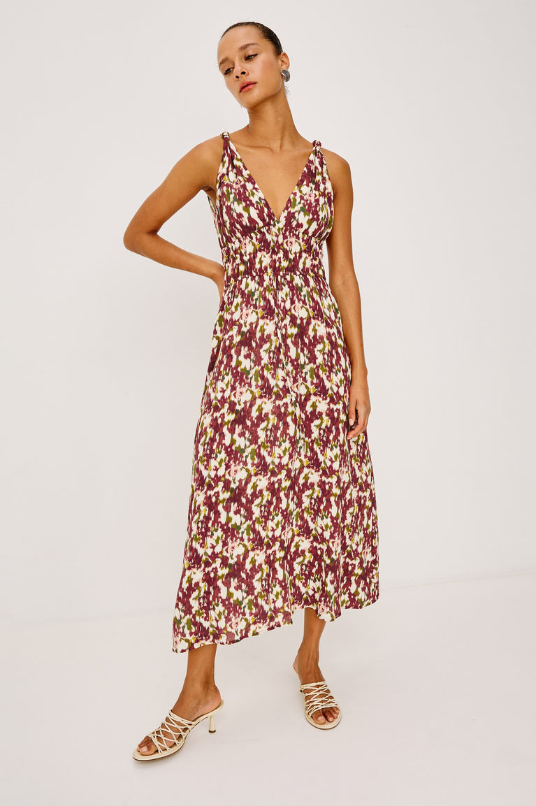 MARCIANA DRESS - CARDINAL FLORAL – Rails UK