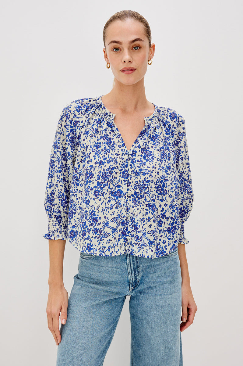 MARIAH TOP - BLUE MARGUERITE – Rails UK
