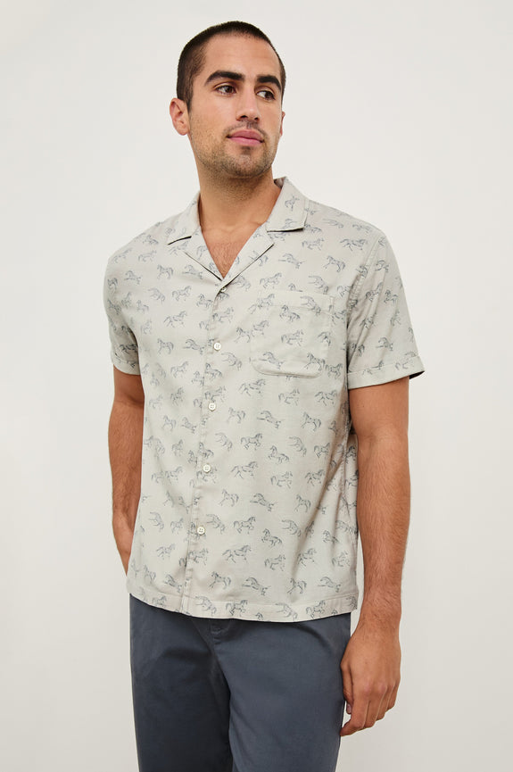 MORENO SHIRT - STALLION PARCHMENT INDIGO – Rails UK