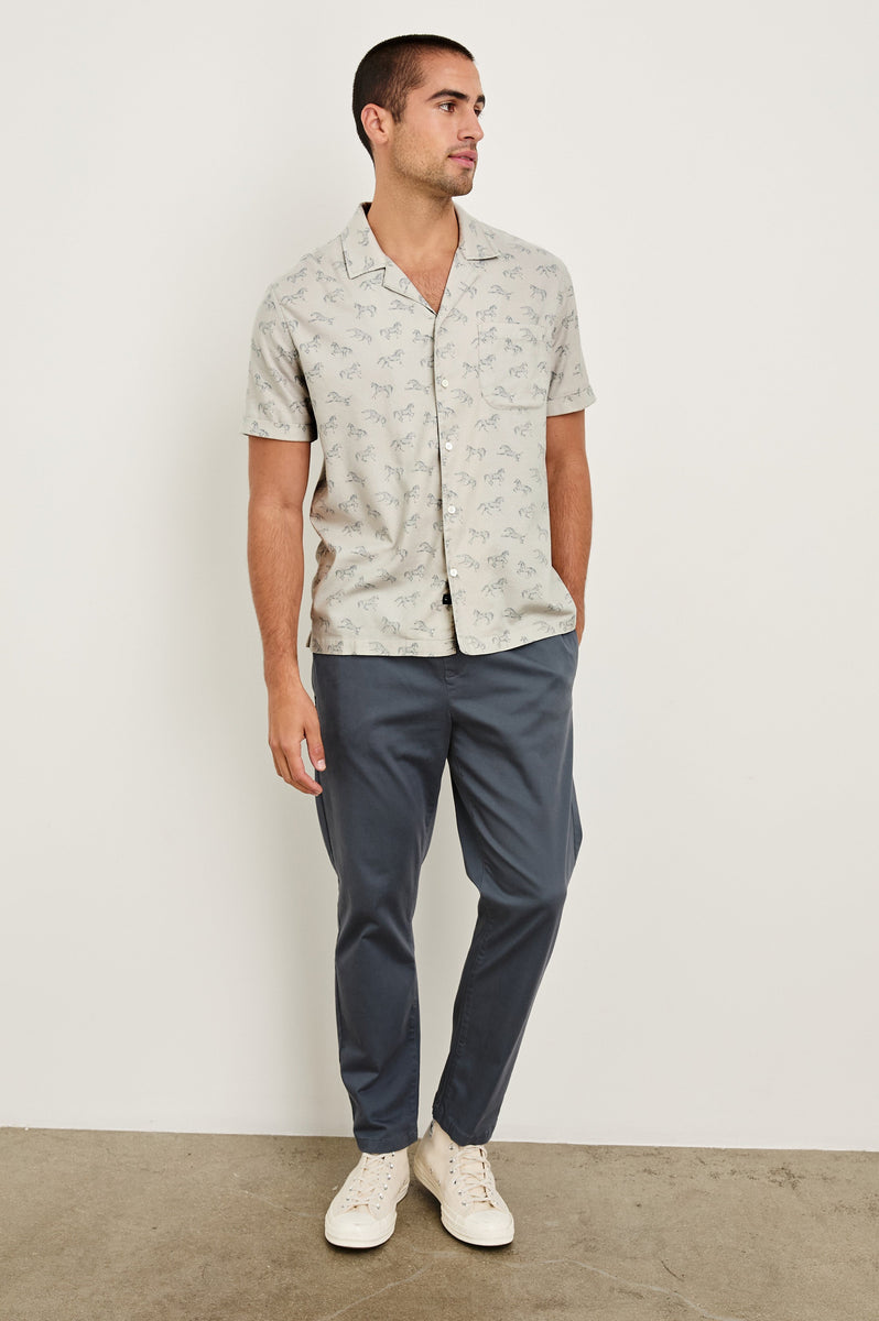 MORENO SHIRT - STALLION PARCHMENT INDIGO – Rails UK