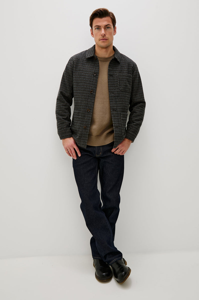PASCAL JACKET - GREY CHECK PLAID – Rails UK