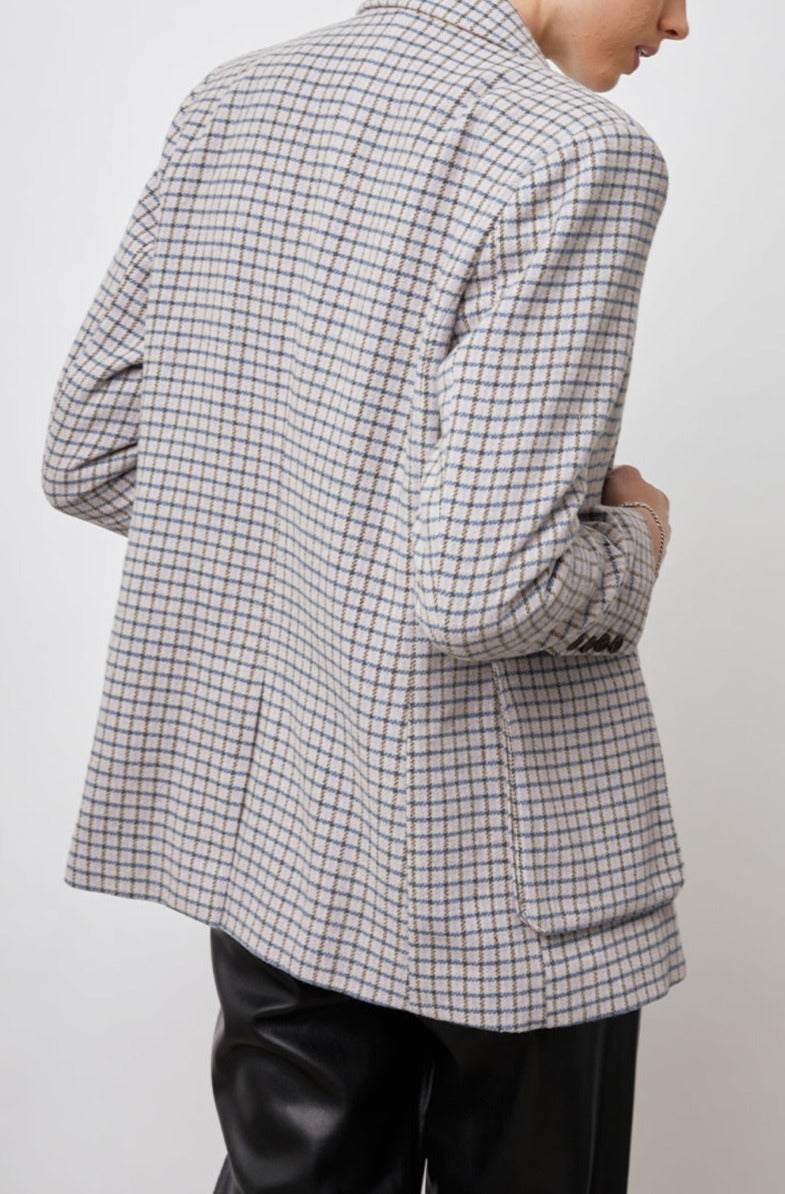 WINDSOR BLAZER - LILAC NAVY MINI CHECK – Rails UK
